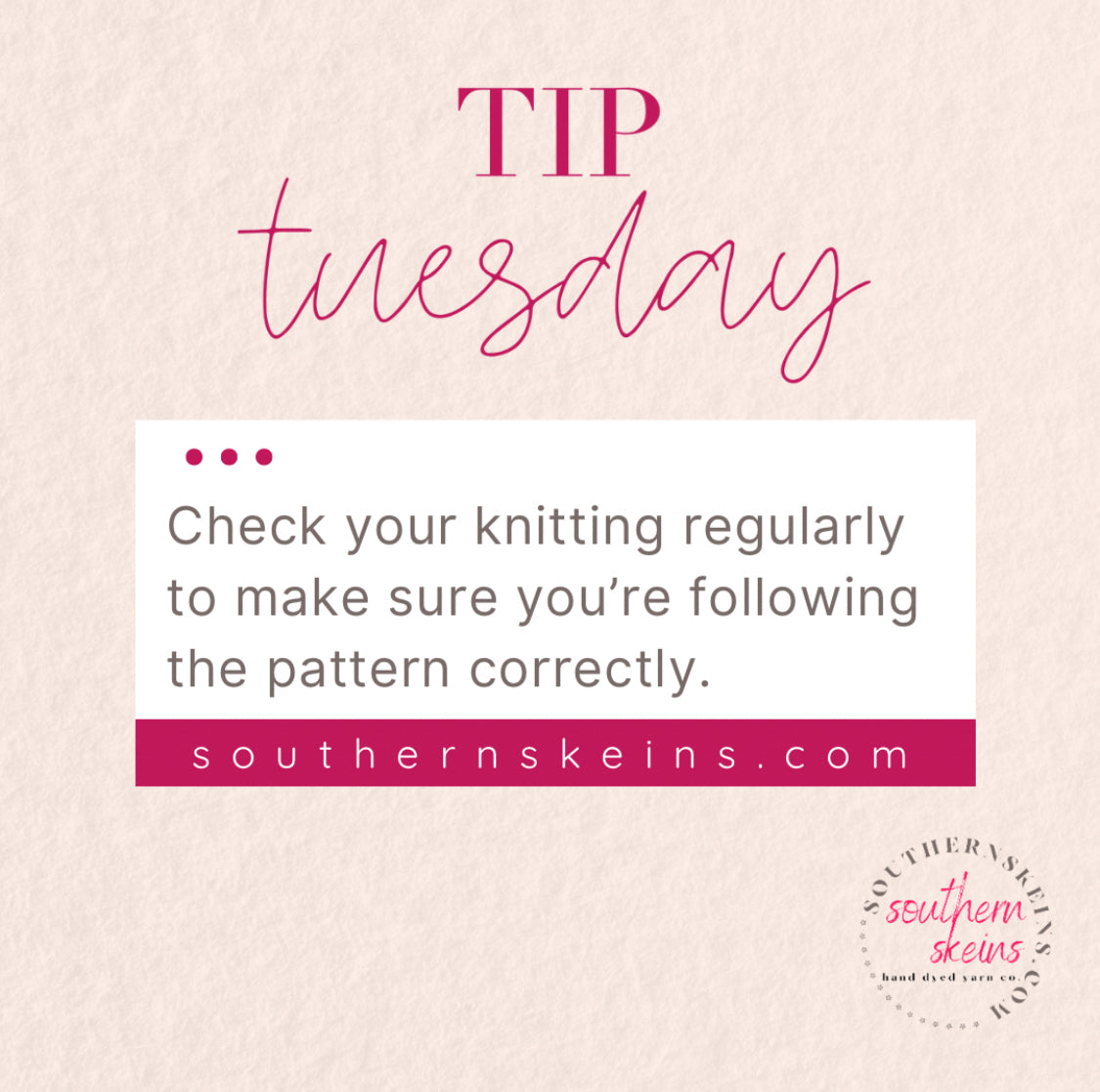 Checking Your Pattern, it’s Worth the Glance – Southern Skeins