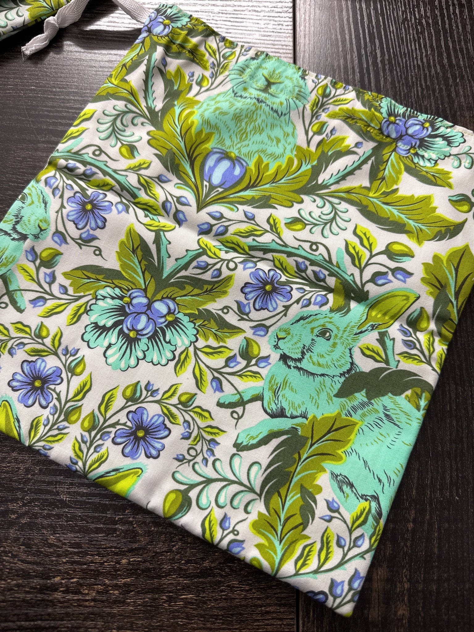 Drawstring Project Bag Tula Pink: Full Moon Forest II Starlight Hoppy ...