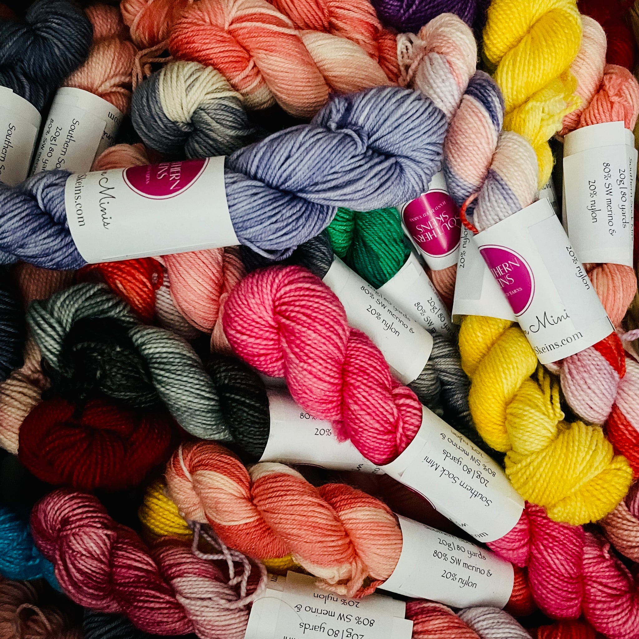 Sock Yarn Mini Skein Sets (5 minis per set) – Southern Skeins